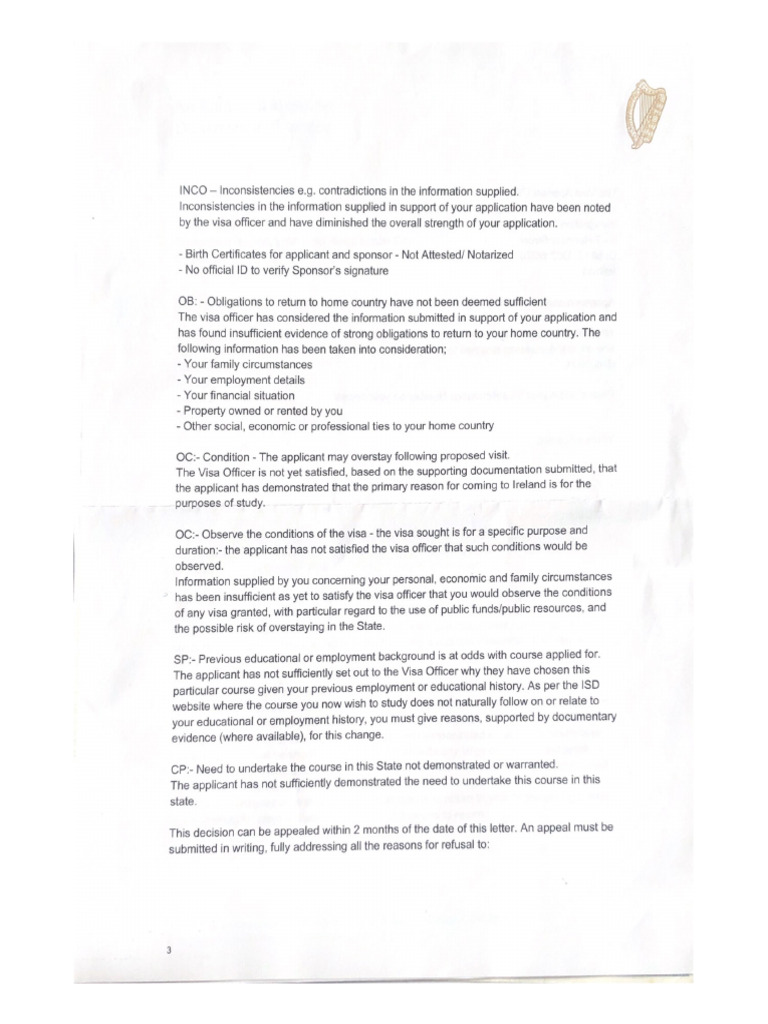 INCO - Inconsistencies e.g. Contradictions in the Information Supplied ...