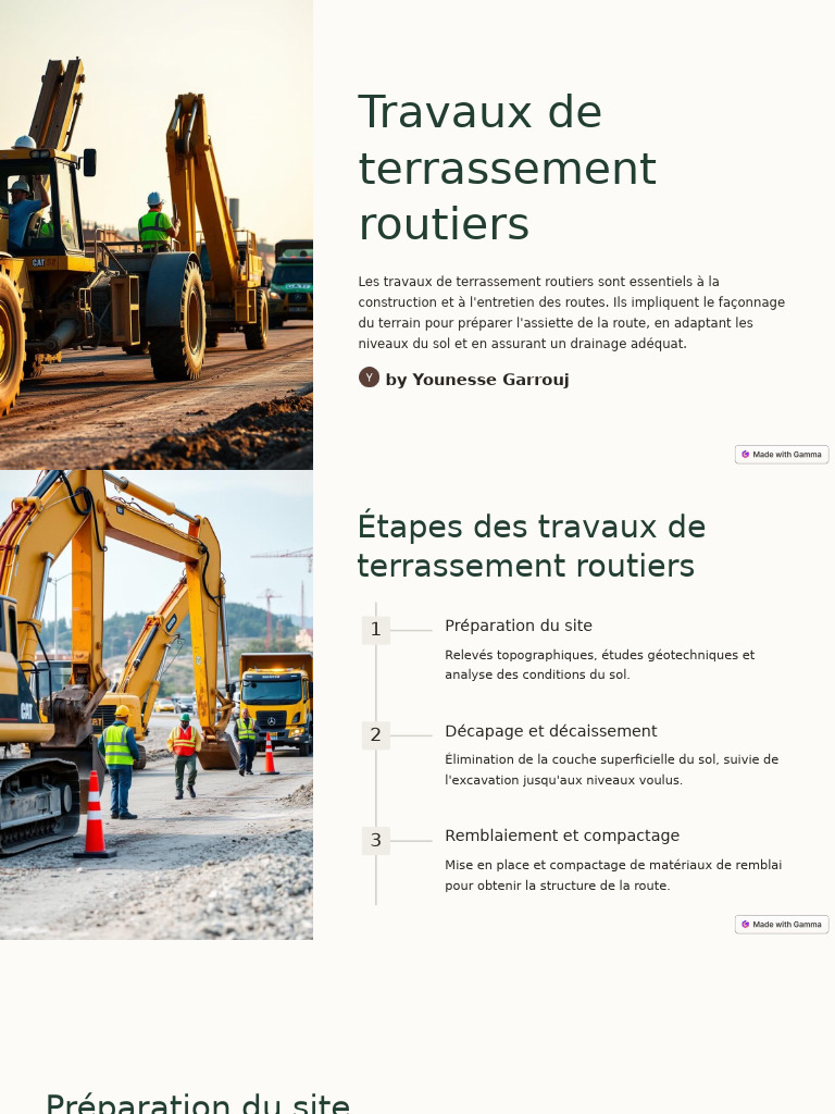 Travaux de Terrassement Routiers | PDF