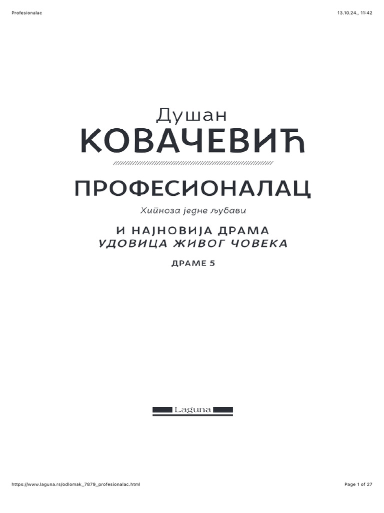 Profesionalac I Srna | PDF