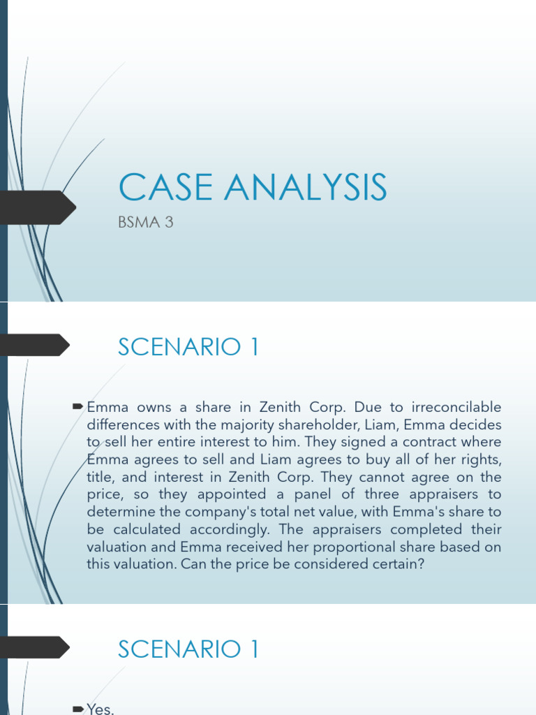 PRJ Guidelines For Case Analysis Presentation MT Aec 129 Bsma 3 Answers ...
