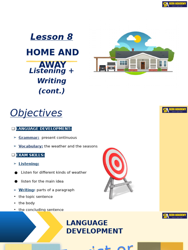 BG - LESSON 8 - HOME AND AWAY (L+W) - Cont. | PDF