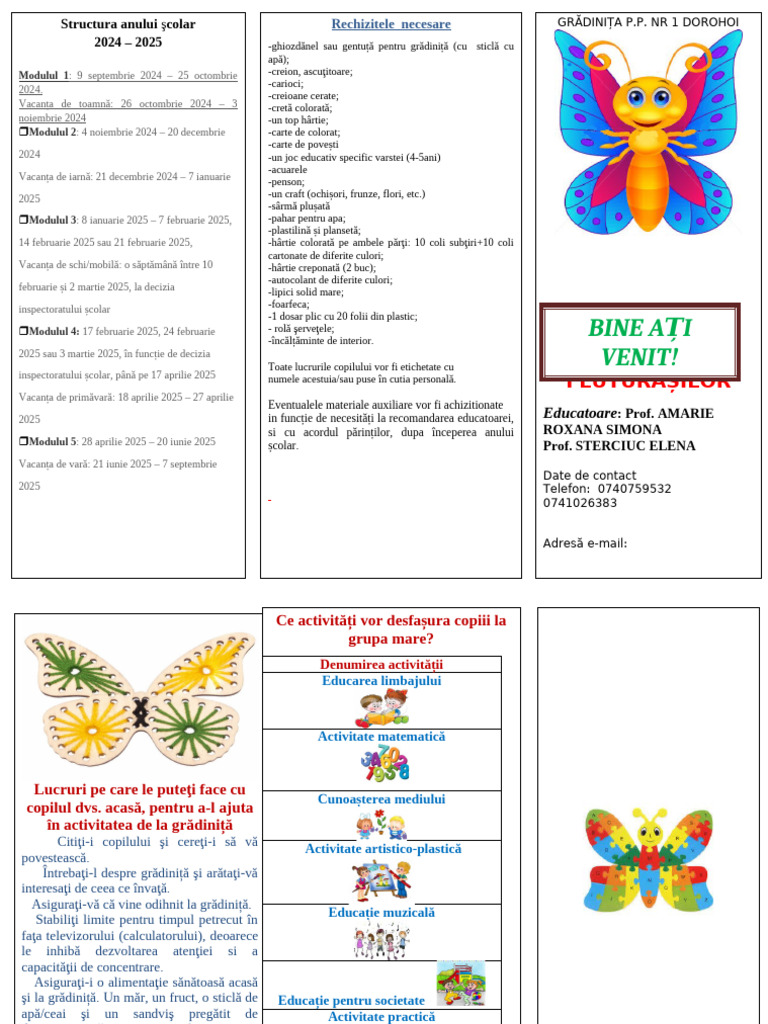 Pliant Inceput de An Scolar 2024-2025 | PDF