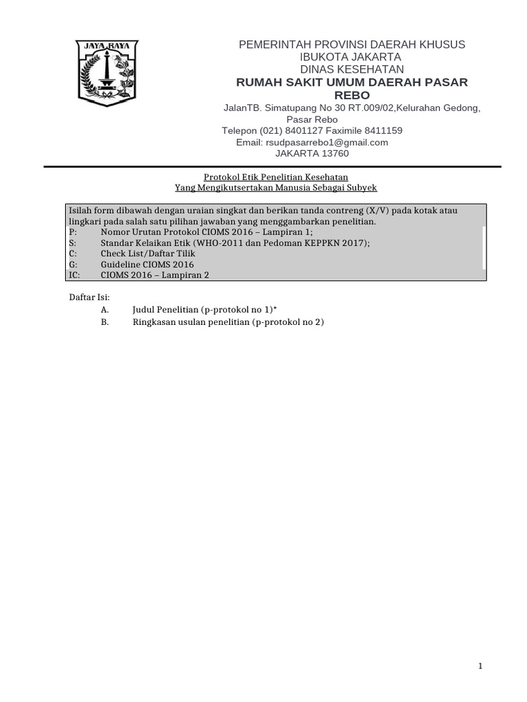 2.protokol Etik Penelitian BUDI PASBO | PDF