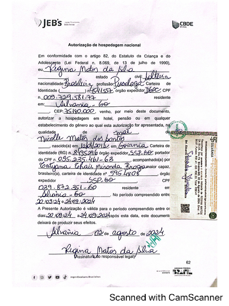 Autorização hospedagem-viagem | PDF Autorização hospedagem-viagem | PDF