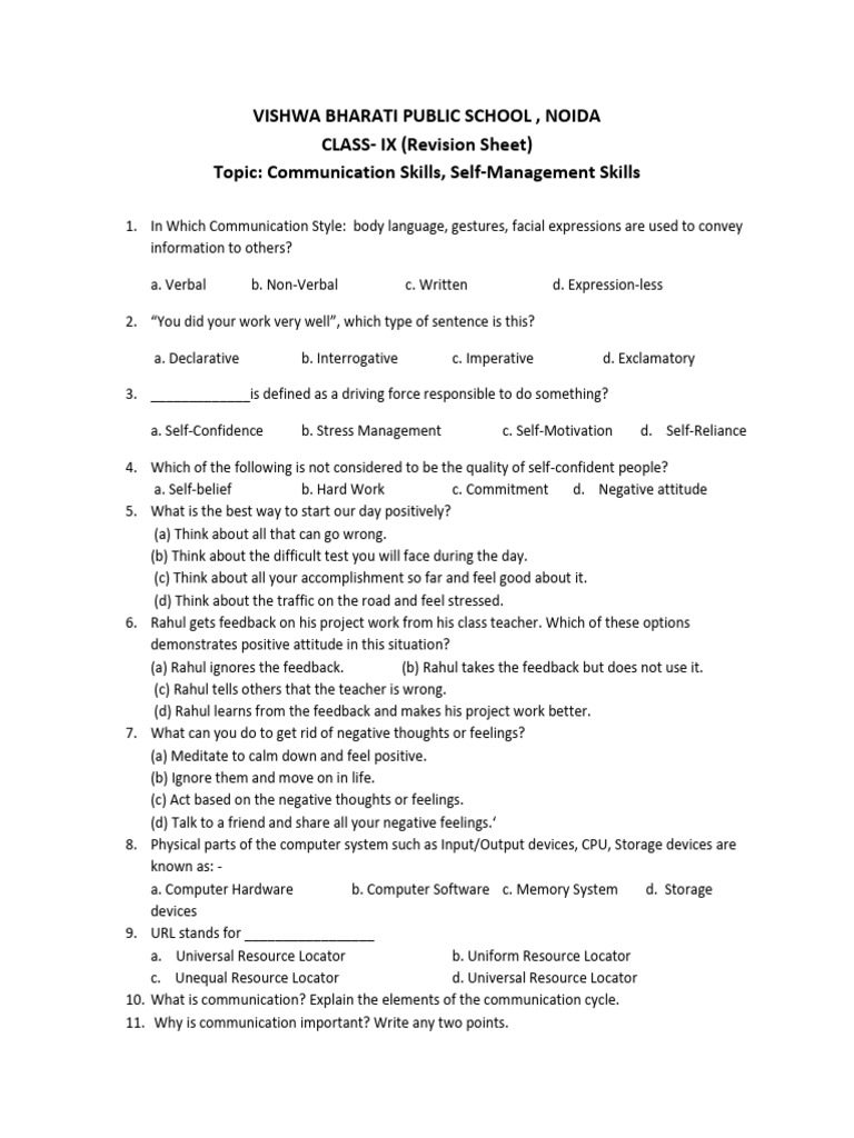 IX AI Worksheet | PDF