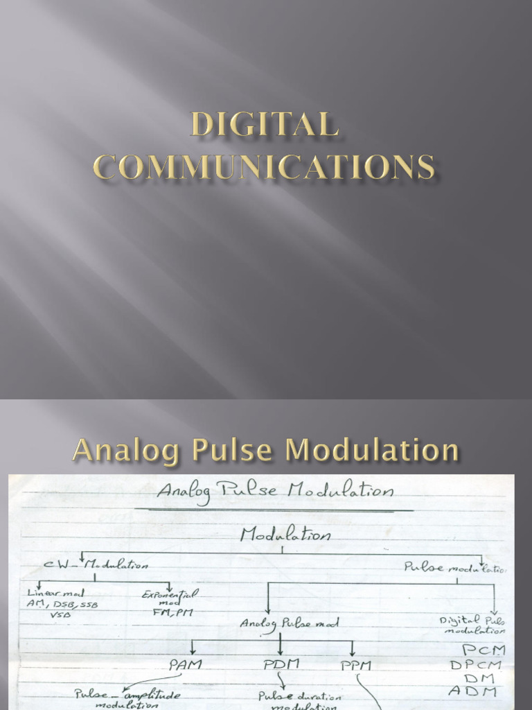 Analog Pulse Modulation-Lecture#1 | PDF | Modulation | Telecommunications Analog Pulse Modulation-Lecture#1 | PDF | Modulation | Telecommunications