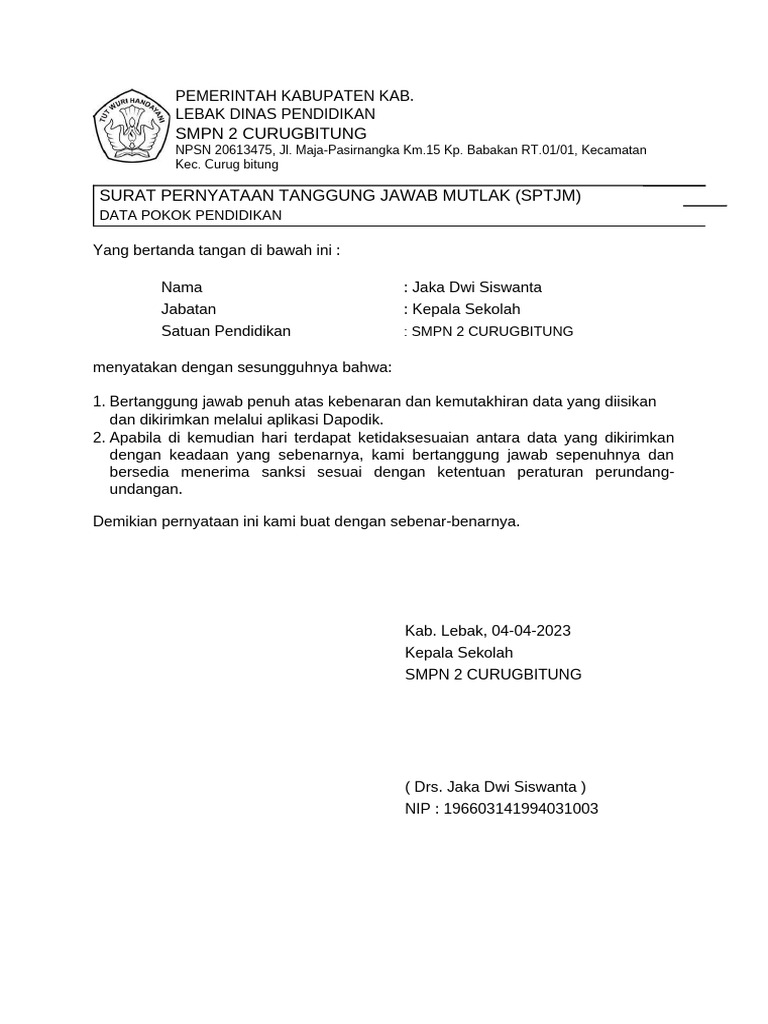 SPTJM TPG 2023 | PDF