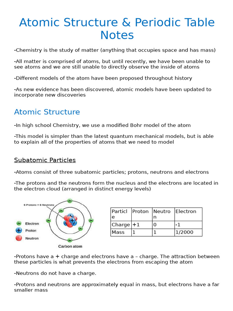 Atomic Structure | PDF