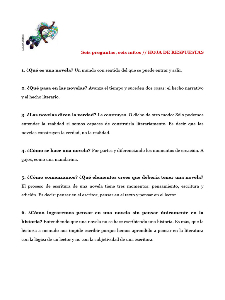 RESPUESTAS. Seis Preguntas, Seis Mitos | PDF