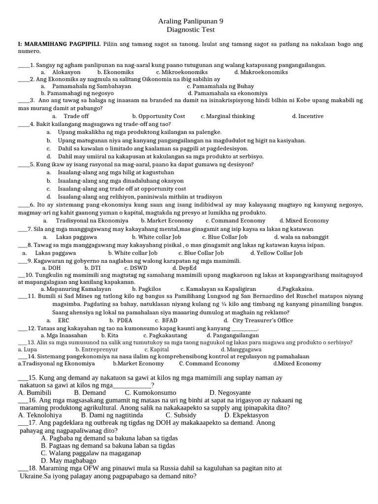 Diagnostic AP9 | PDF