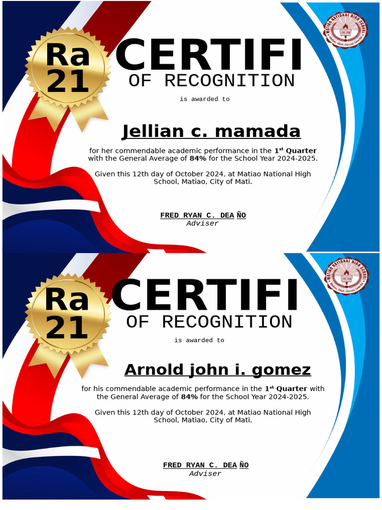 Ranking Awards | PDF
