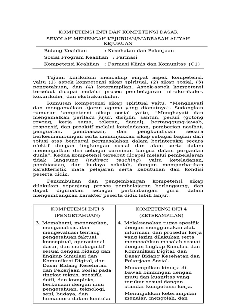 KIKD (Farmasi Klinis Dan Komunitas) | PDF