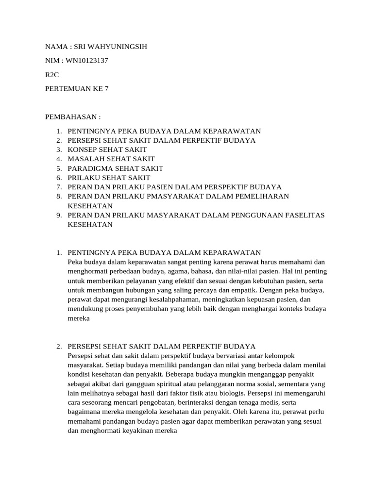 Rangkuman Pertem Ke7 Sri Wahyuningsih | PDF