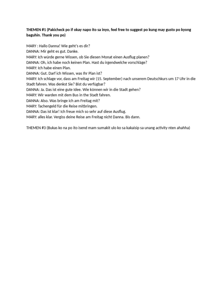 THEMEN assignment | PDF