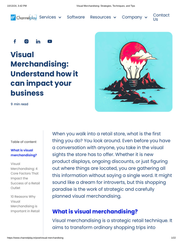 Visual Merchandising - Strategies, Techniques, and Tips | PDF