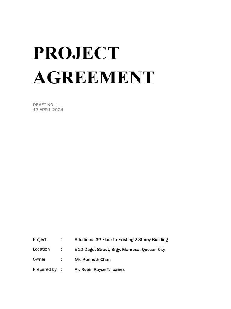 Project Agreement - Dagot 20240416 | PDF
