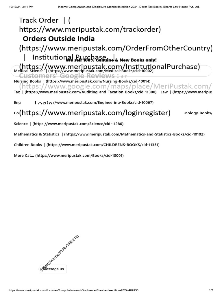 Income Computation and Disclosure Standards | PDF