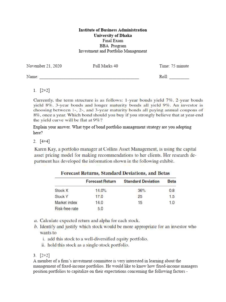 BBA Final 2020 | PDF