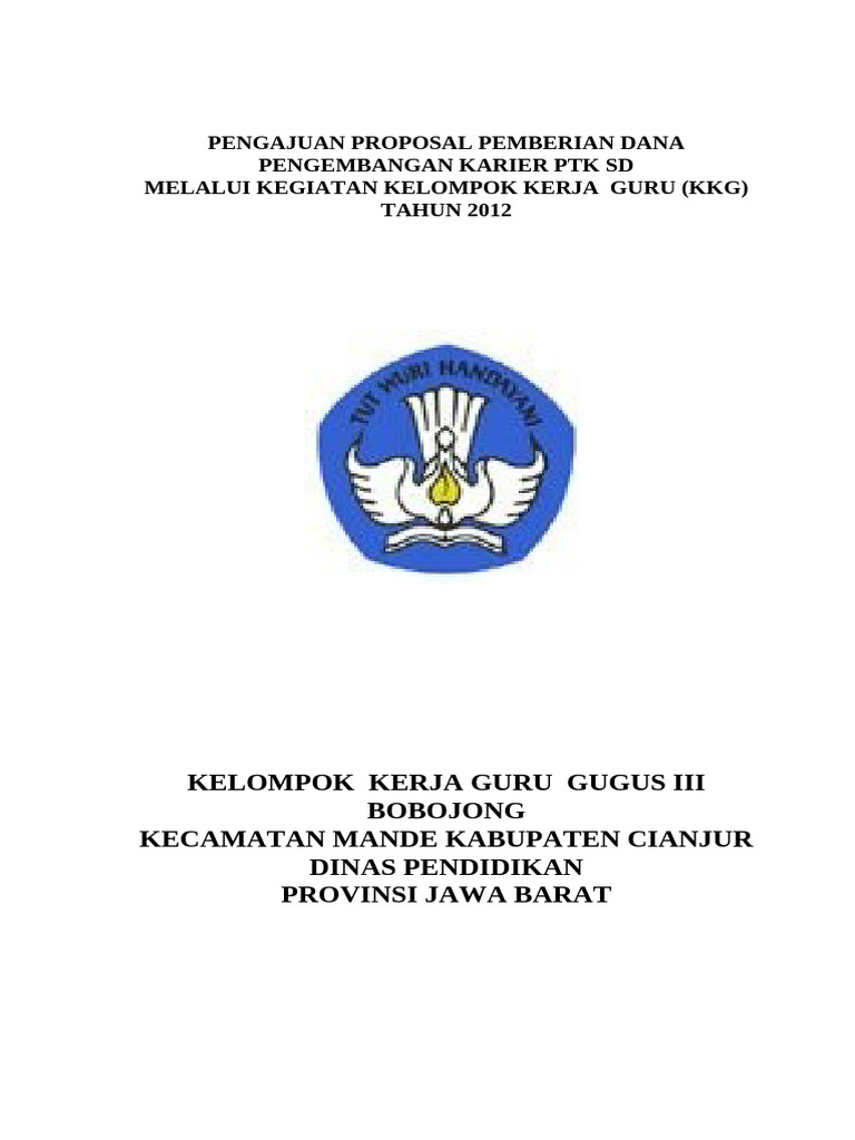 Contoh Proposal Dana Bantuan Langsung DBL PK G Apbnp 2011 Template'' | PDF