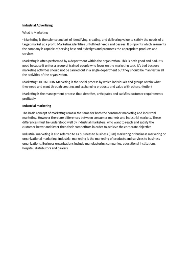 Industrial Advertising | PDF