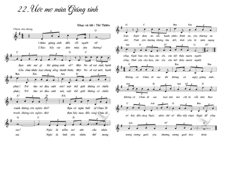 Uoc-Mo-Mua-Giang-Sinh - Music Sheet | PDF
