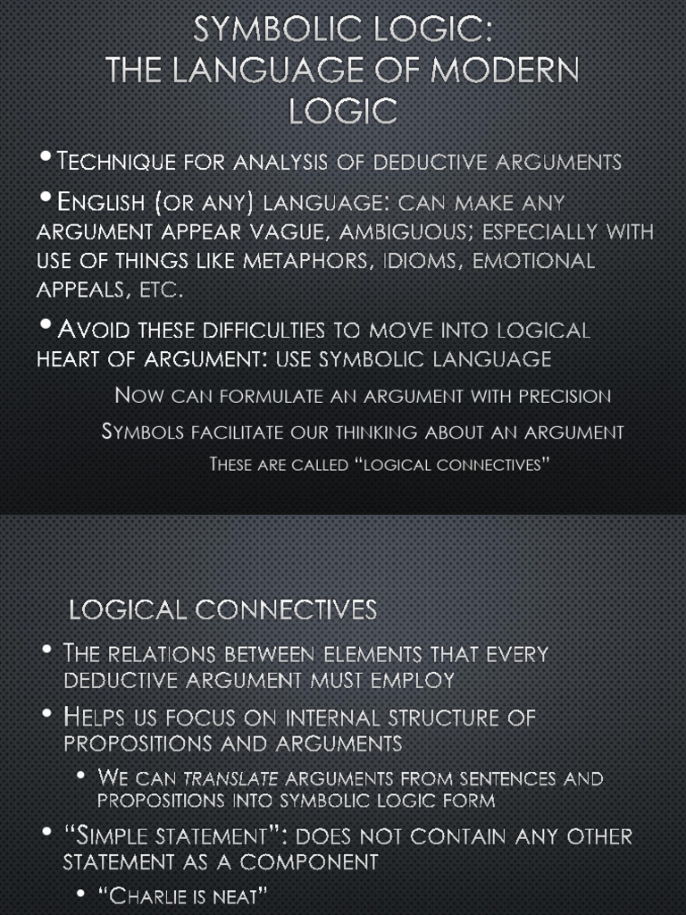 Symbolic Logic | PDF