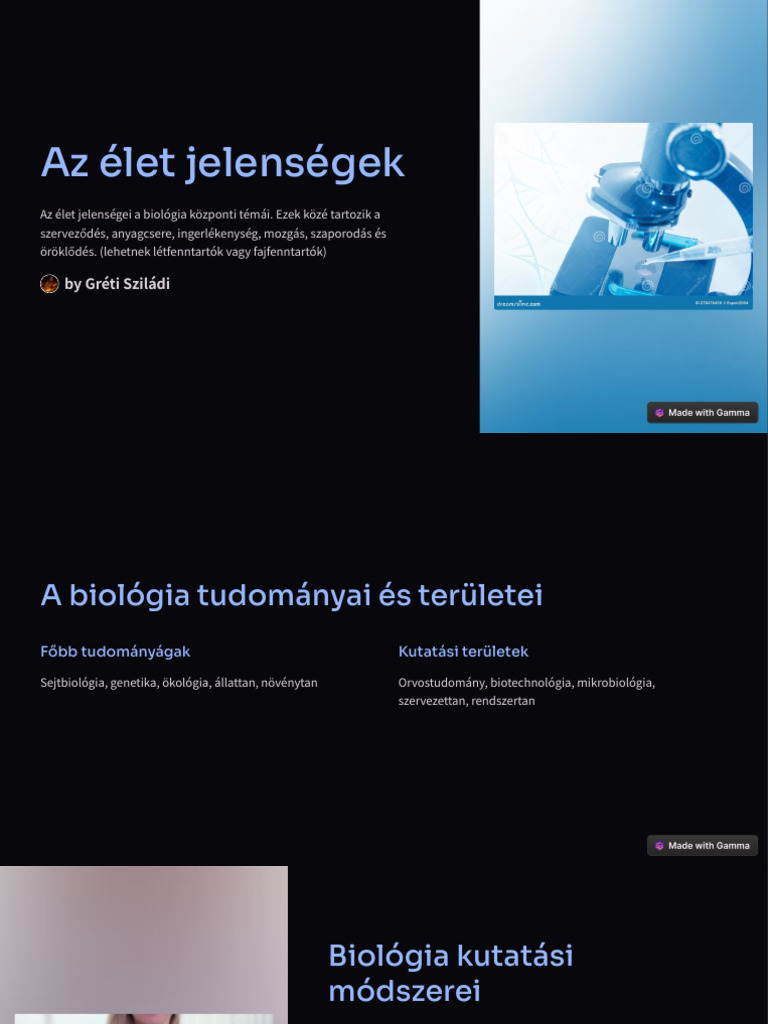 Az Elet Jelensegek | PDF