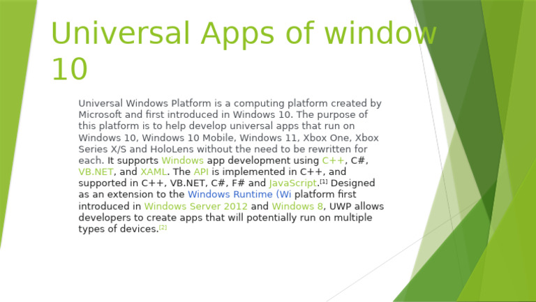 Universal Apps of Window 10: Windows C++ Xaml Api Javascript Windows ...