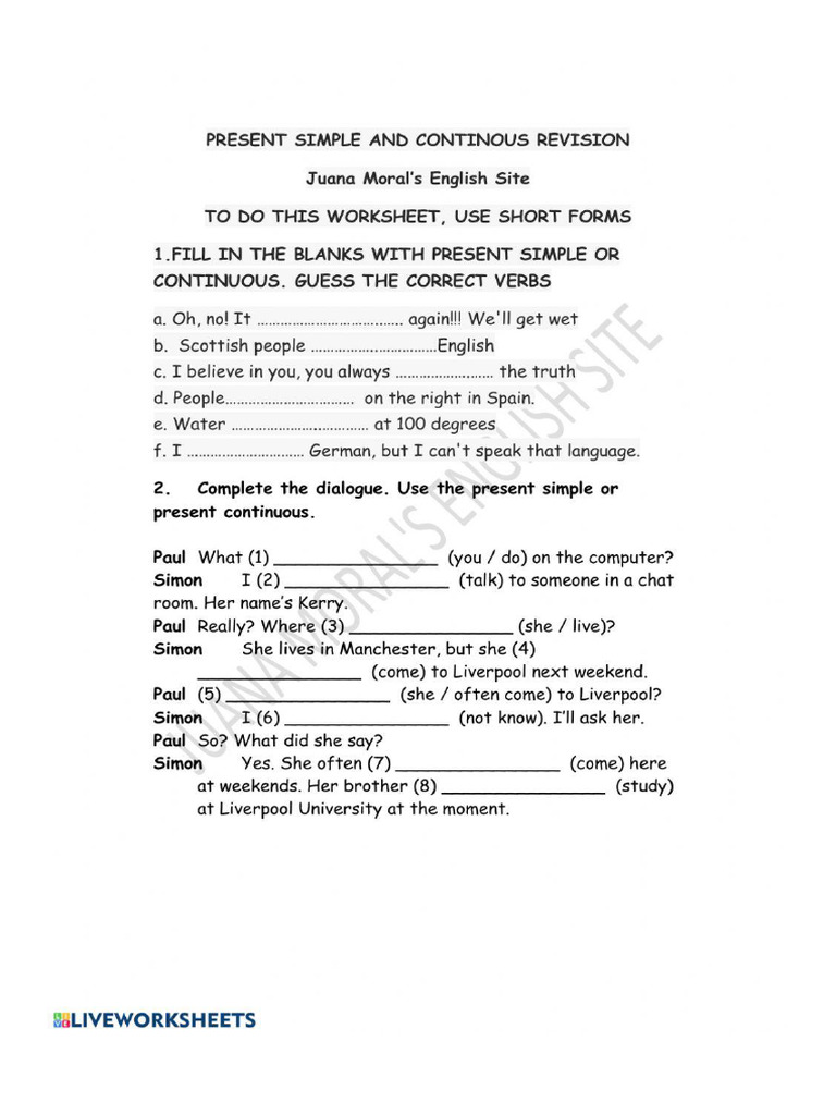Review Present English | PDF