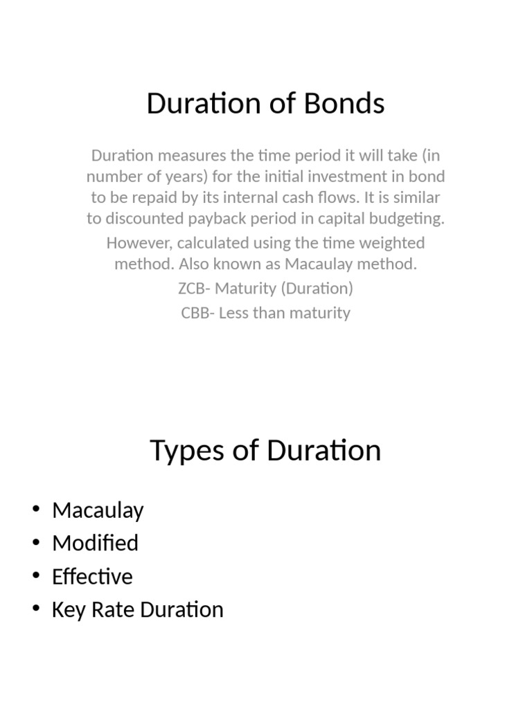 Duration of Bonds | PDF
