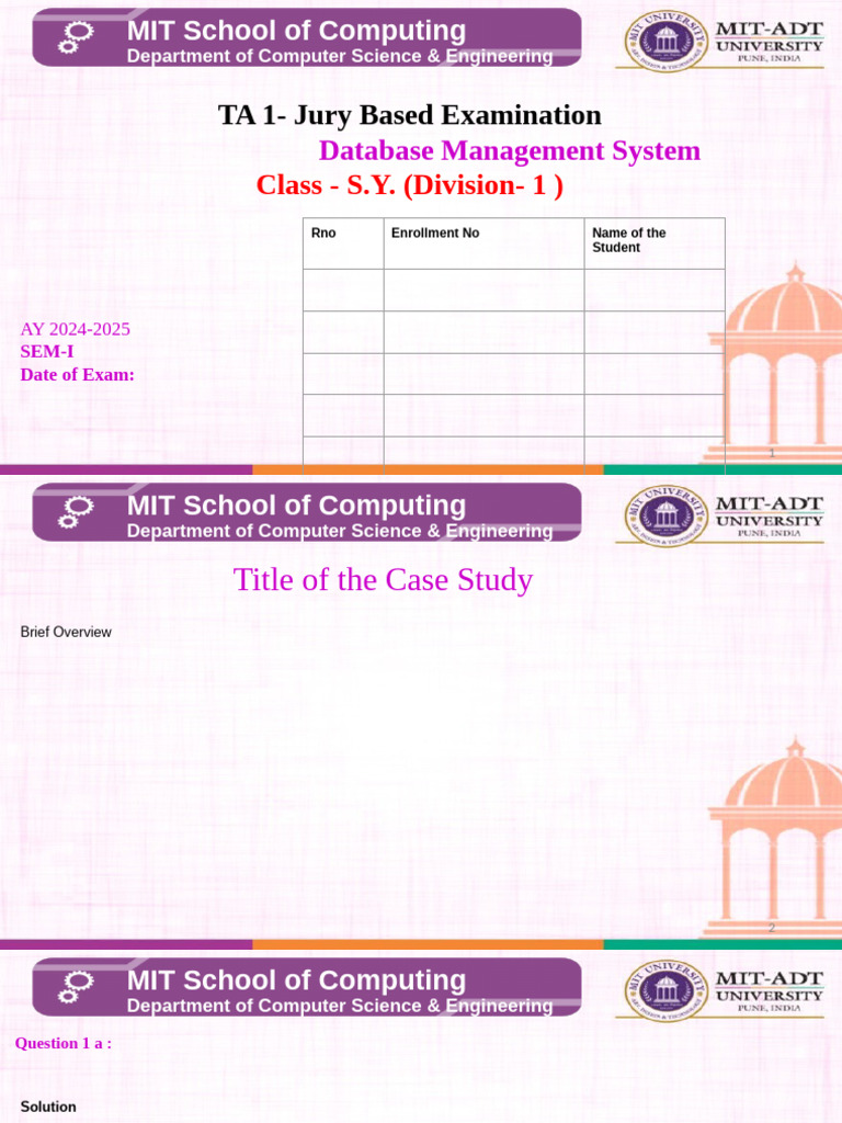 TA1 Jury Based Presentation | PDF