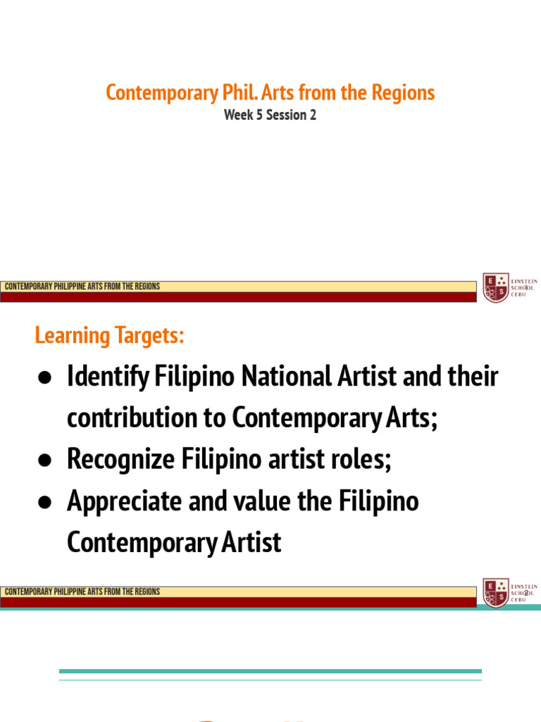 W4 S4 Q1 CPAR Grade 12 National Filipino Artists | PDF