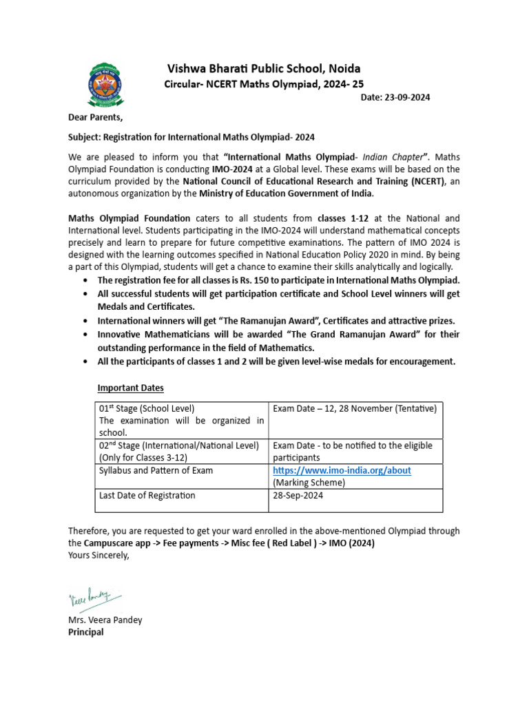 Ncert Imo 2024 | PDF