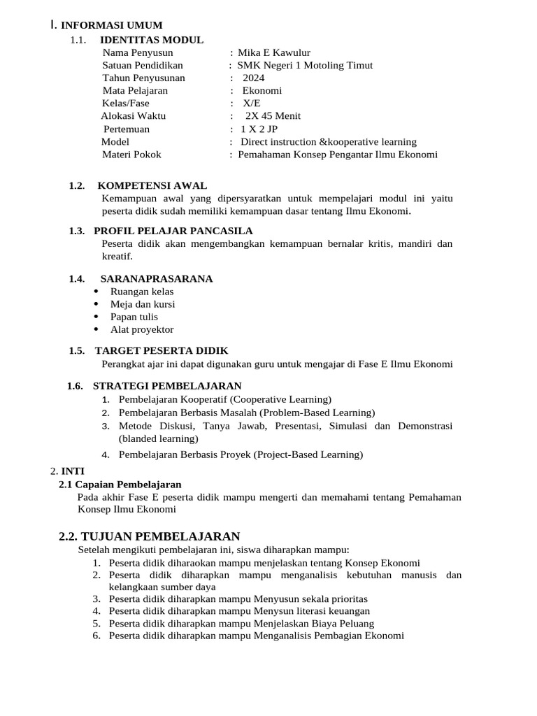 Mika - Modul Jurnal Umum | PDF