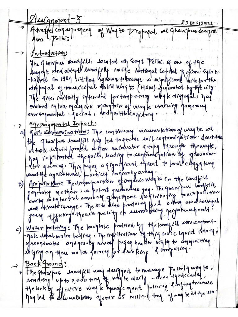 Evs Assignment 3 | PDF