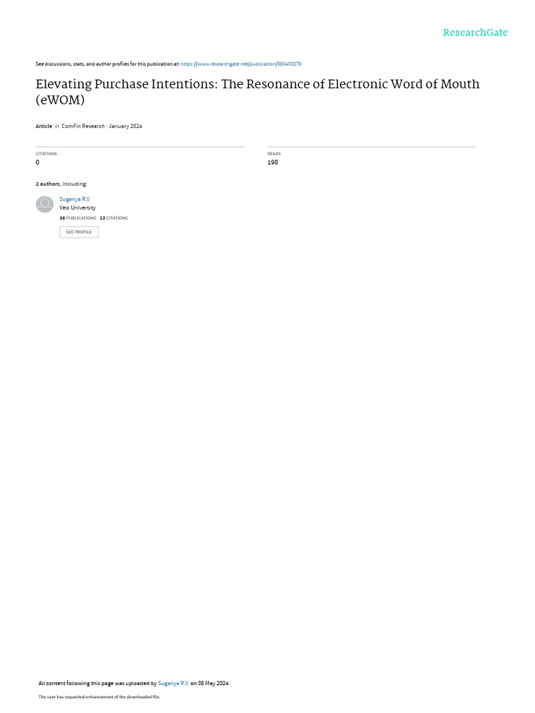Elevating Purchase Intentions | PDF