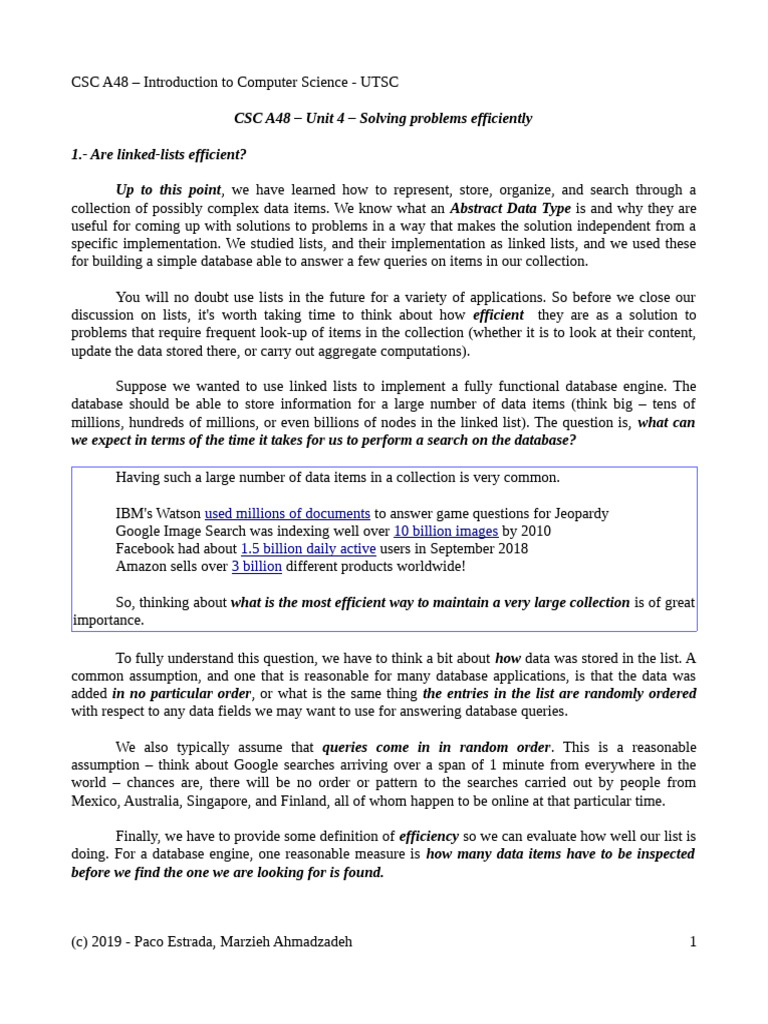 CSCA48 Unit4 Notes | PDF