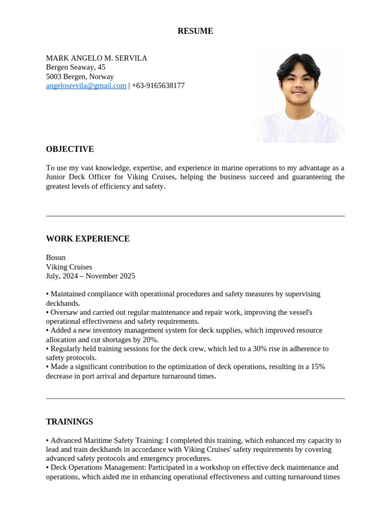 Mark Angelo S. Servila Resume | PDF