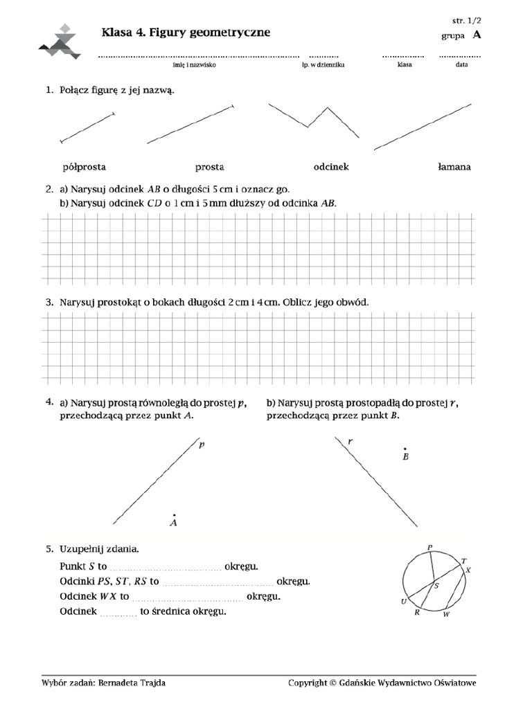 Odcinki I Proste Klasa 4 | PDF