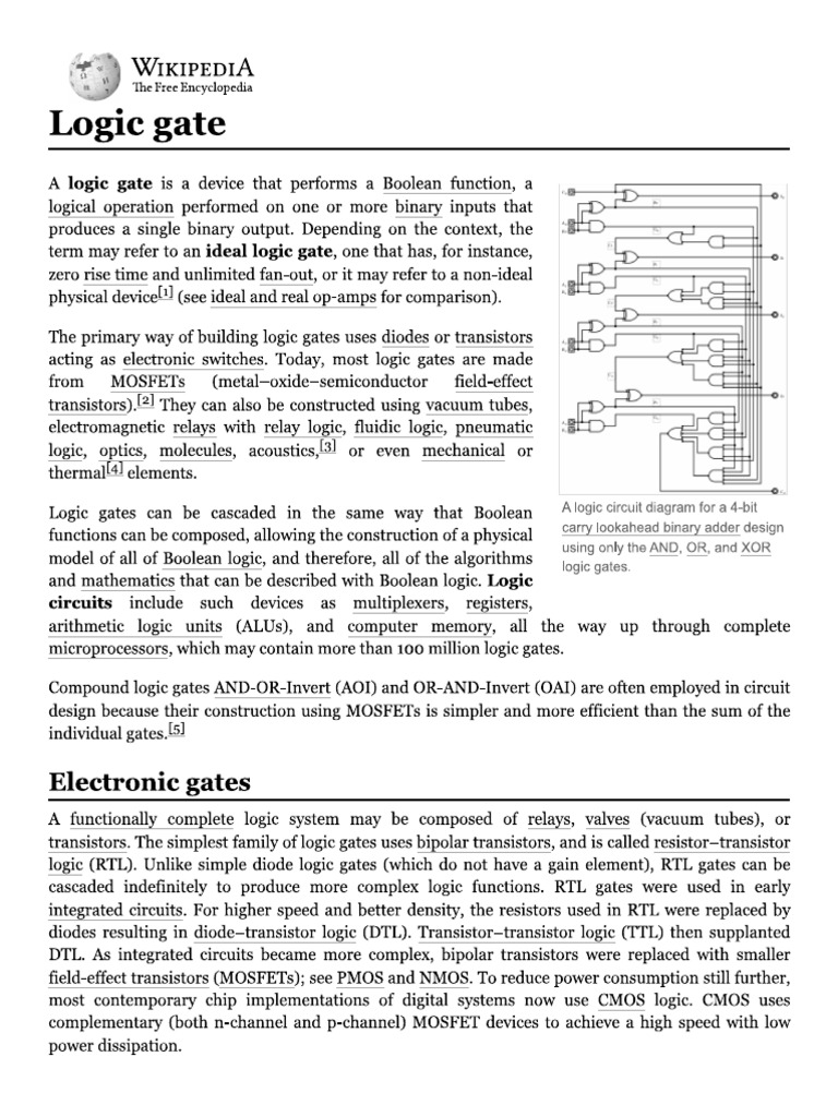 Logic Gates | PDF