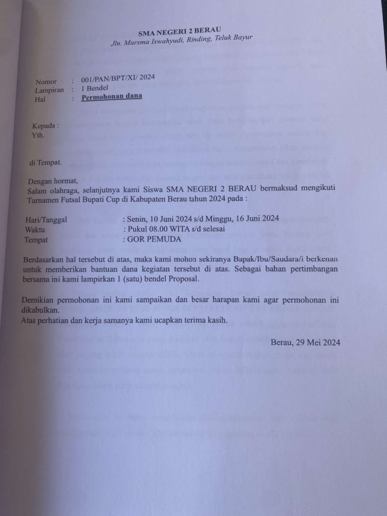 Pengajuan Proposal Pendanaan | PDF