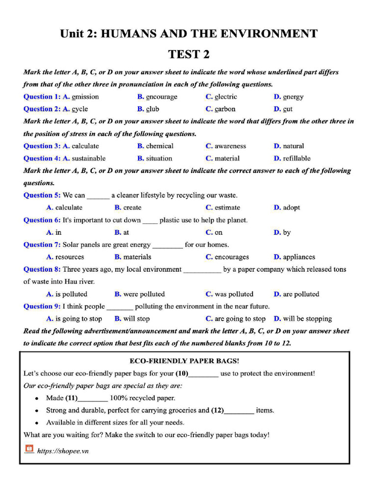 Unit 2 - Test 2 | PDF
