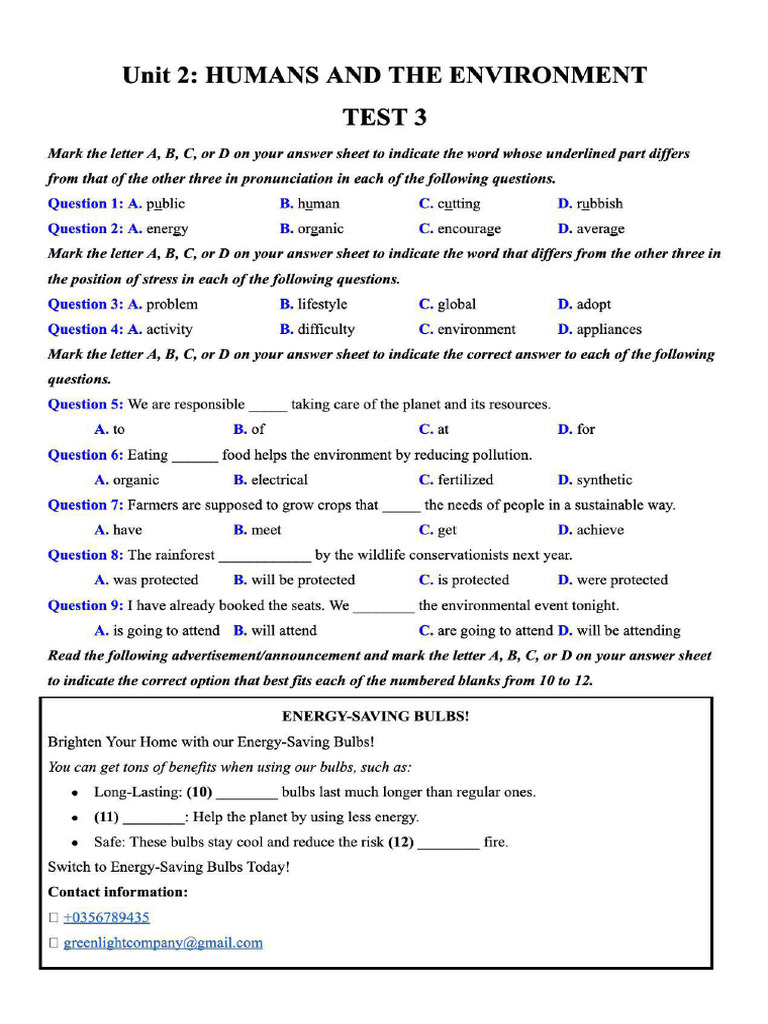 Unit 2 - Test 3 | PDF