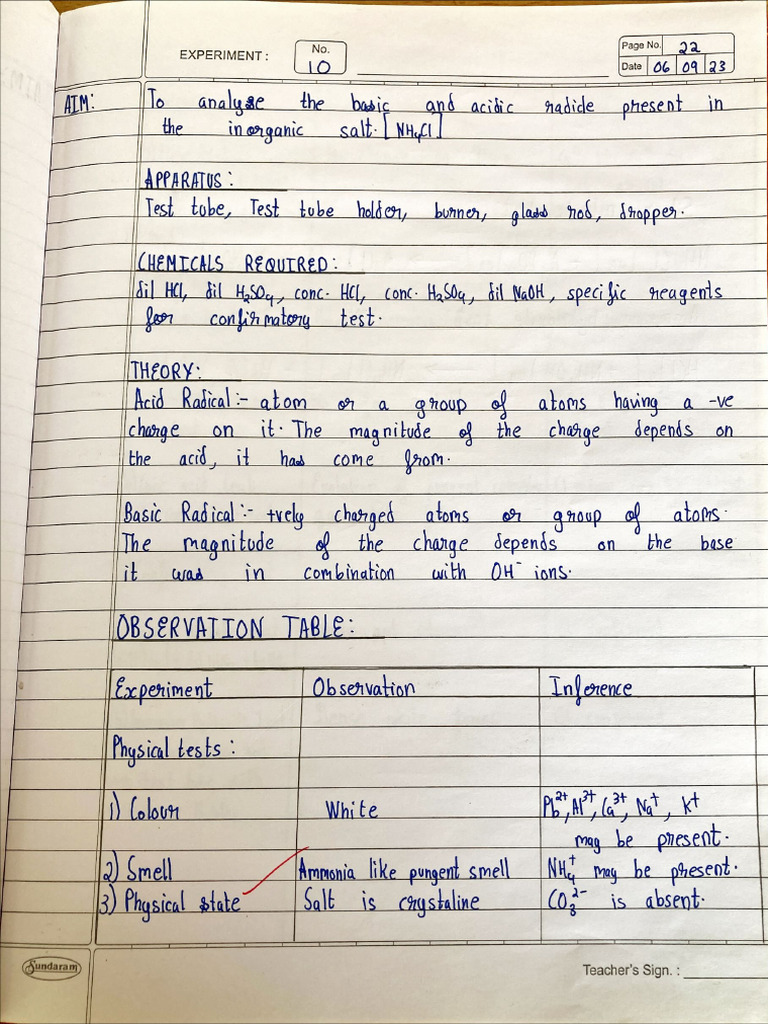 Chem, Practical, P II | PDF