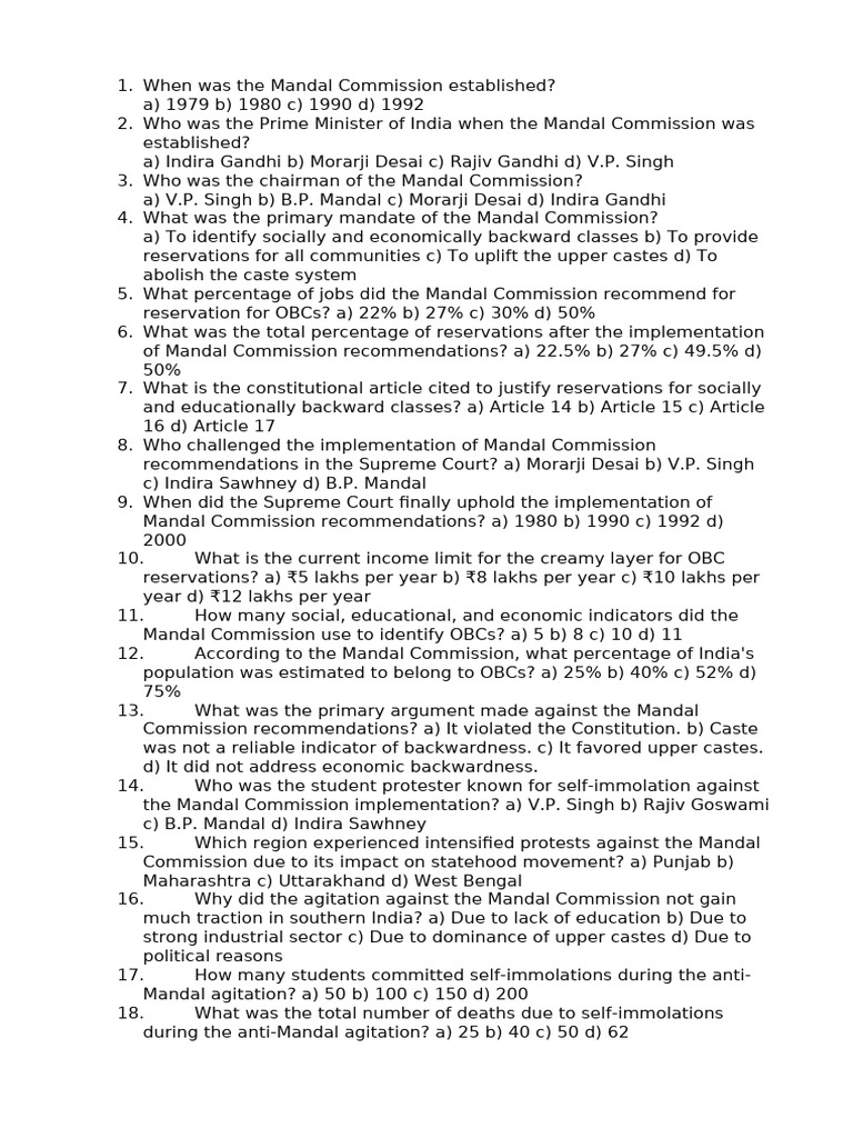 Mandal Commission | PDF