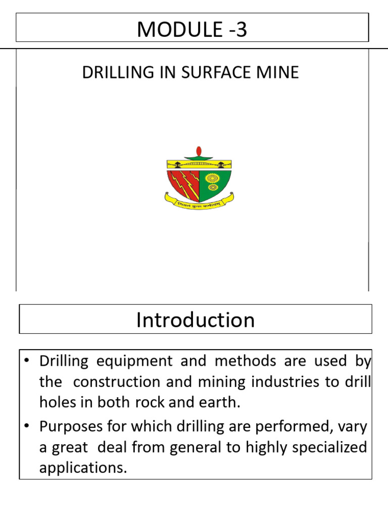 Drilling in Surface Mine | PDF