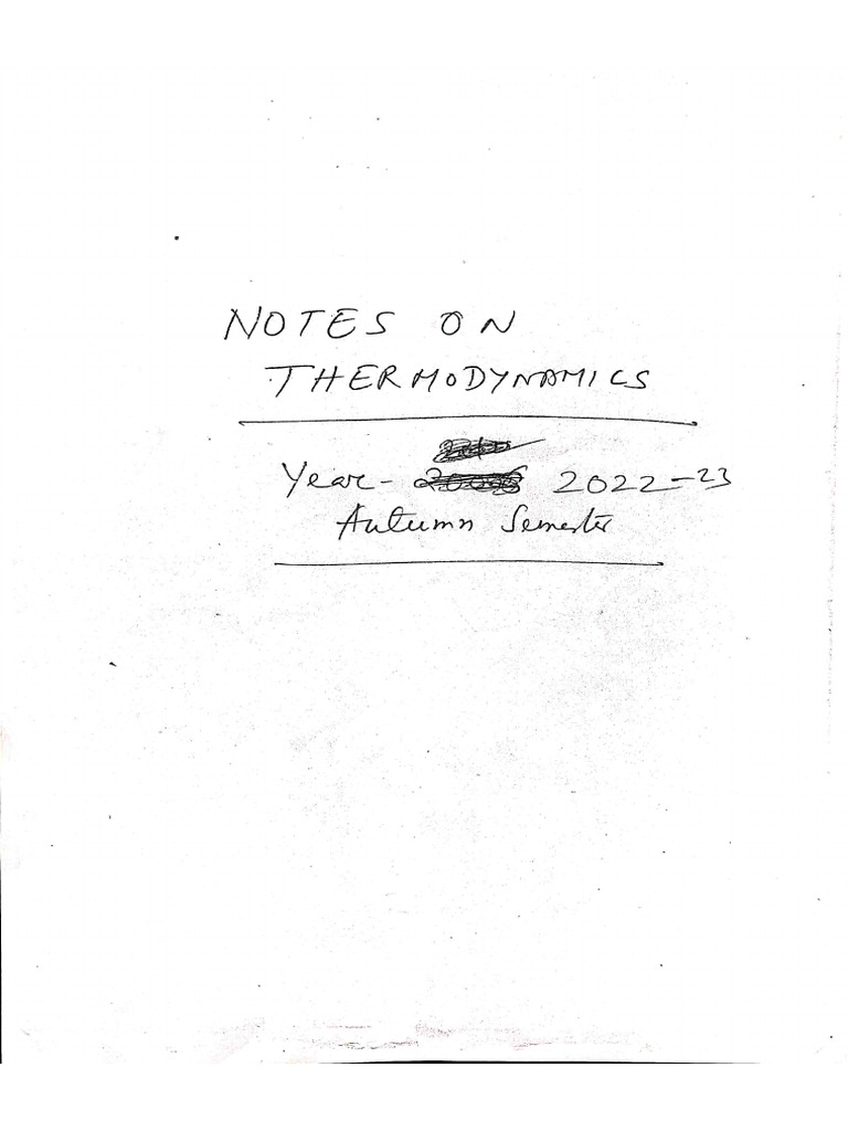 Thermodynamics Part-II - 1 | PDF