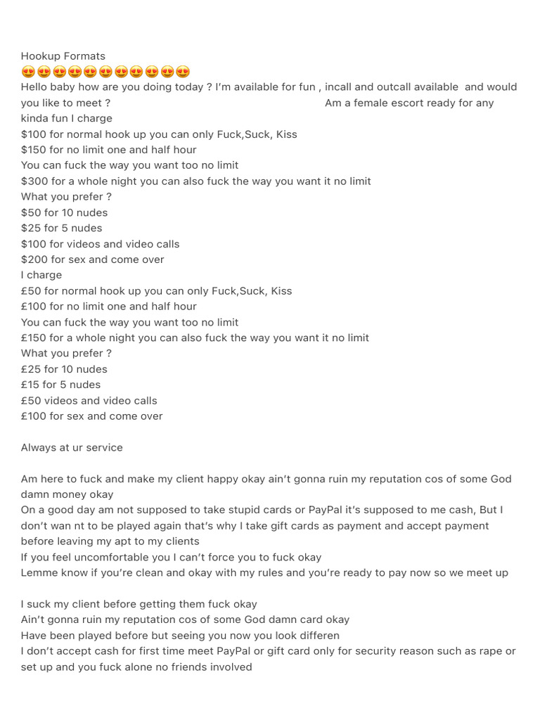 Hookup Formats | PDF