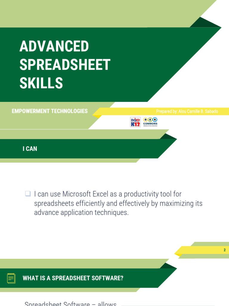 5-Advance-Spreadsheet-Skill | PDF