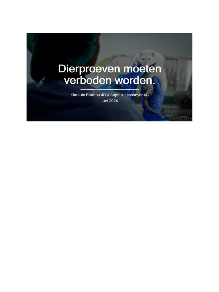 Dierproeven | PDF